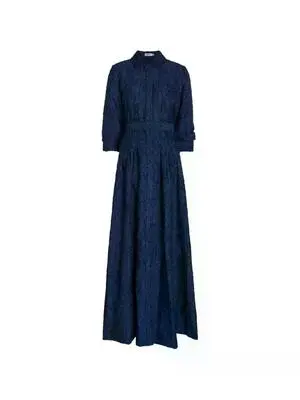 Simkhai Courtney Jacquard-effect Belted Maxi Dress