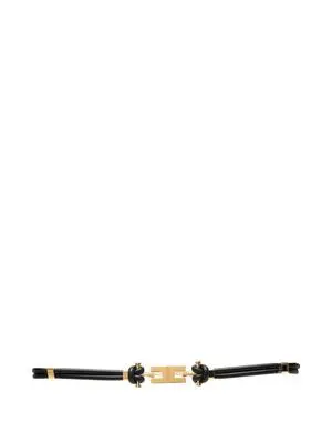 Elisabetta Franchi Logo Plaque Knotted Belt - Black