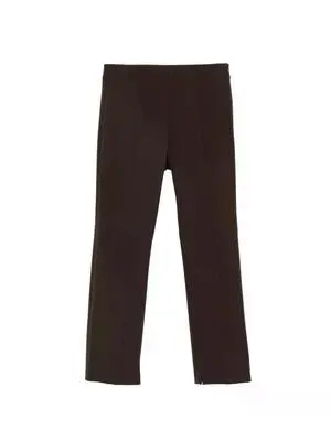 Peserico Slim Fit Seam Detail Side Slit Trousers - Brown