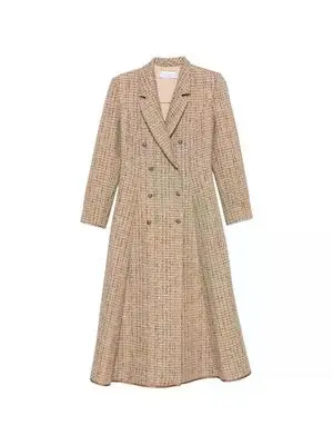 DE SANTIS Peak-lapel Double-breasted Coat - Neutrals