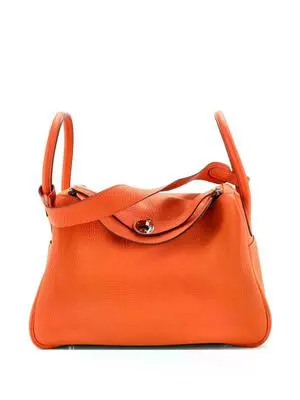 Hermès Lindy Bag Clemence 30 Shoulder Bag - Orange