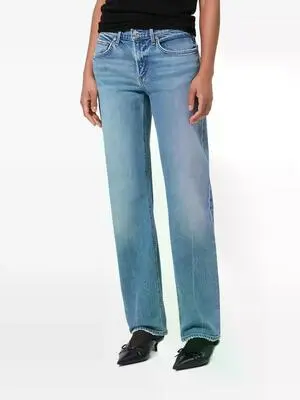 AGOLDE Low Rise Slim Faded-effect Jeans - Blue