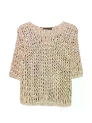 BETTY BARCLAY Betty Barclay Open-Knit Sequin-Embellished Top