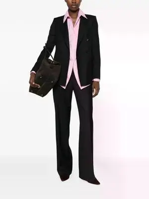 Tagliatore Peak-lapel Double-breasted Suit - Black