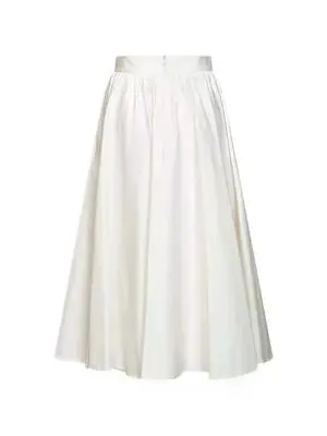 BLANCA VITA Gathered Pleated Midi Skirt
