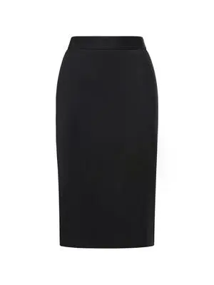 Andamane Side-slit Pencil Skirt - Black