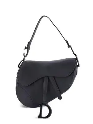 DIOR Christian Dior Ultra Matte Saddle Handbag Leather Medium Shoulder Bag