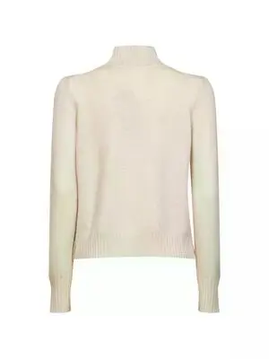 BLANCA VITA Ribbed-knit Mock-neck Sweater