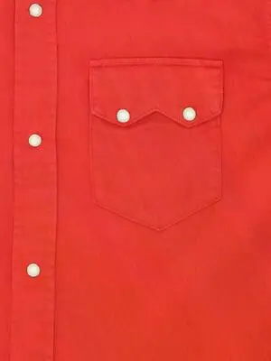 FORTELA Smith Yoke-detail Shirt - Red