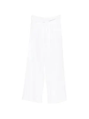 DARKPARK Gaia Belted Wide-leg Trousers - White