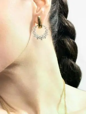 Yeprem Diamond Circle Drop Earrings