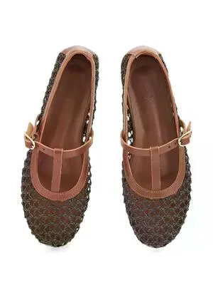 ANCIENT GREEK SANDALS Aerati Woven T-bar Ballet Flats