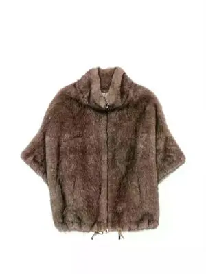 VALENTINI 1972 VALENTINI 1972 Faux Fur High Neck Jacket