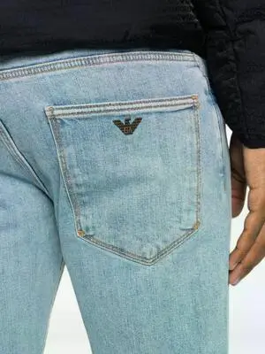Emporio Armani Logo-plaque Slim-fit Jeans