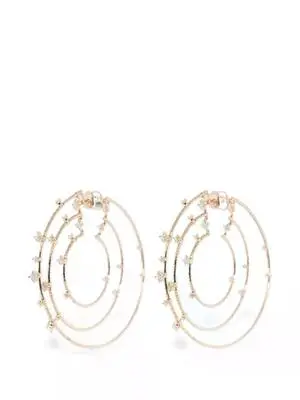 MATTIA CIELO Rugiada Diamond Hoop Earrings - Pink