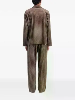 TEKLA Checked Cotton Pajamas