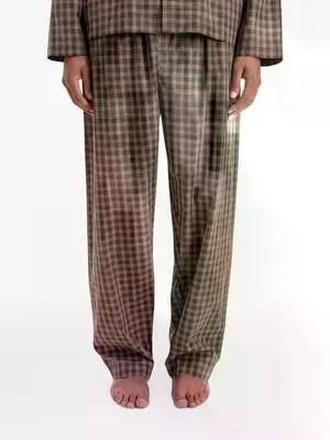 TEKLA Checked Cotton Pajamas