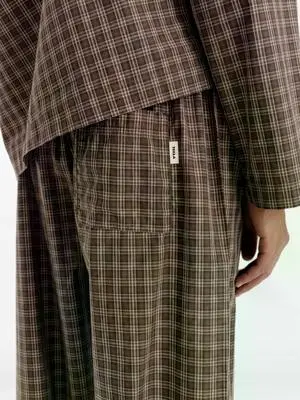 TEKLA Checked Cotton Pajamas