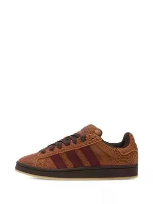 Adidas Campus Snake-effect Leather Sneakers - Brown