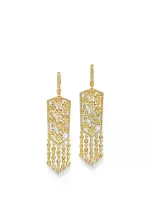 BUDDHA MAMA Diamond Drop Earrings - Gold