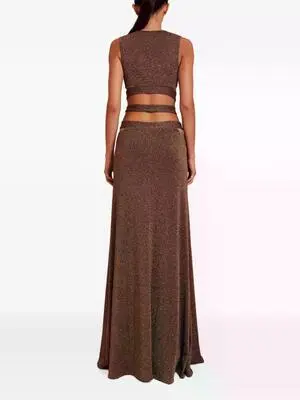 Azulu Ginebra Cut-out Button-embellished Gown