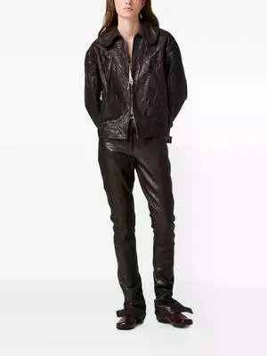 Miu Miu Leather Blouson Jacket