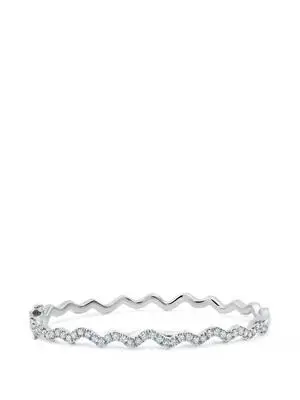 GRAZIELA Rio Diamond Bangle Bracelet - Silver