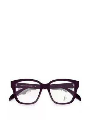 Alexander McQueen Square-frame Glasses - Red