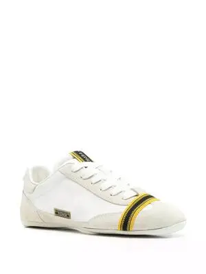 Fendi Panelled Logo Tag Sneakers - White