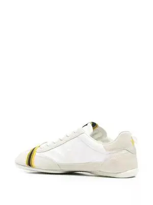 Fendi Panelled Logo Tag Sneakers - White
