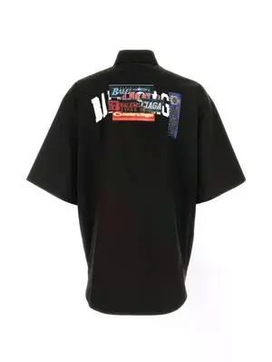 Balenciaga Logo-patch Oversized Shirt
