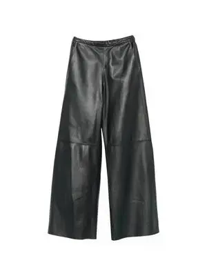 FORTE_FORTE Pocket Leather Trousers - Blue