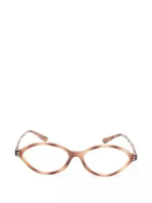 Ray-ban Romy Oval-frame Glasses - Brown