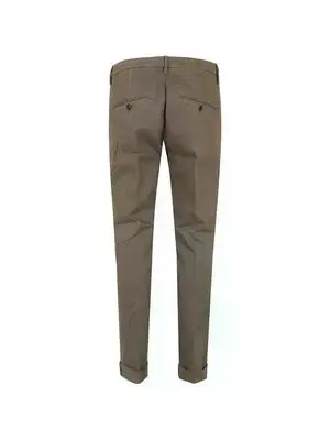 DONDUP Straight-leg Turn-up Trousers - Grey