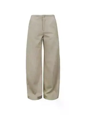 NACHE Ribbed-knit Wide-leg Trousers - Neutrals