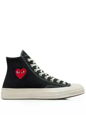 Comme Des Garçons X Converse 70' Heart-print High-top Sneakers - Black