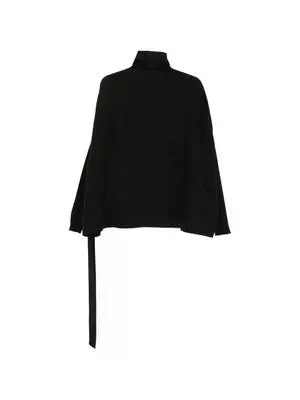 Rick Owens Asymmetric Zip Funnel Neck Sweatshirt