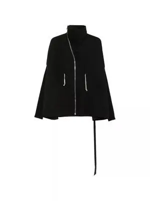 Rick Owens Asymmetric-zip Funnel-neck Sweatshirt - Black