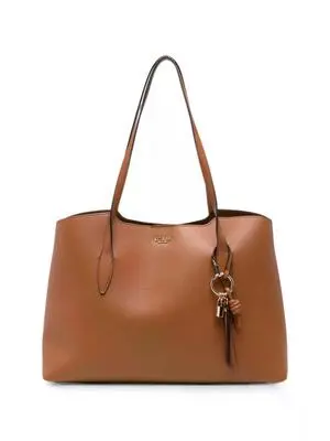 Guess Melody Logo-plaque Leather Shoulder Bag - Brown