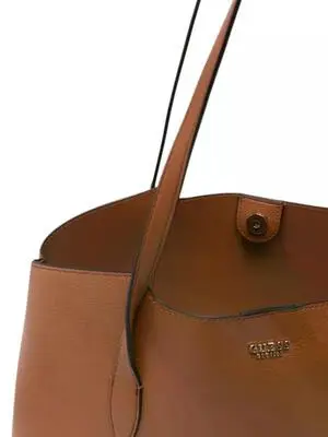 Guess Melody Logo-plaque Leather Shoulder Bag