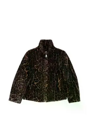 Apparis Brooks Leopard-print Zip-fastening Jacket - Brown