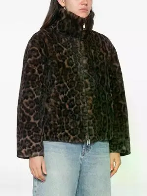 Apparis Brooks Leopard-print Zip-fastening Jacket