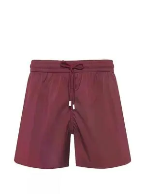 Fedeli Elasticated Drawstring Swim Shorts - Red