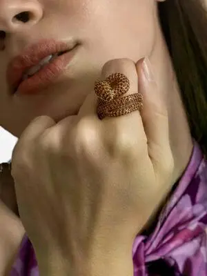 STEFERE Sapphire And Diamond Snake-style Ring