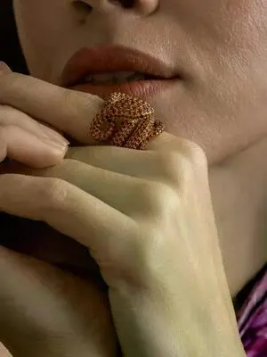 STEFERE Sapphire And Diamond Snake-style Ring