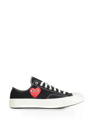 Comme Des Garçons X Converse Single Heart Chuck 70 Low-top Sneakers - Black