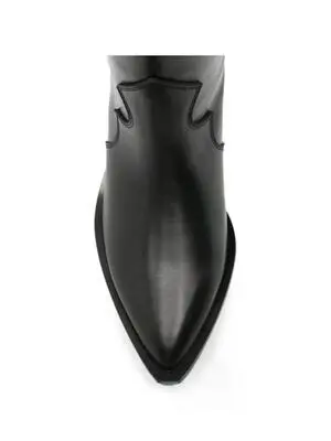 VIA ROMA 15 Logo-plaque Knee-high Boots - Black