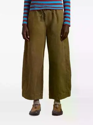 DAMSON MADDER Felix Embroidered-pocket Trousers - Green
