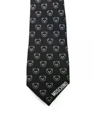 Moschino Teddy Bear Silk Tie