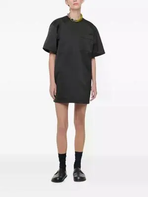 Plan C Duchese Chest-pocket Mini Dress